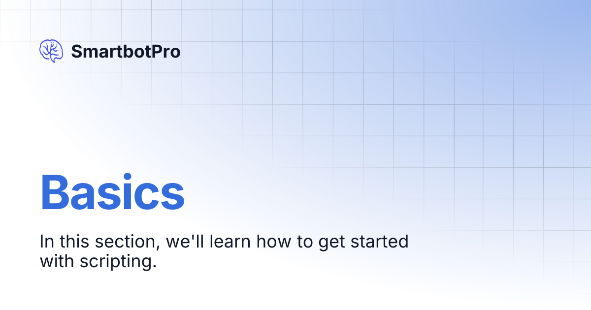 Basics | SmartbotPro