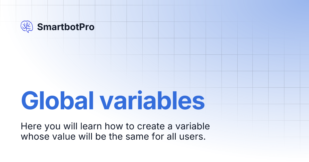 Global variables | SmartbotPro